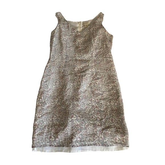 Merona | Dresses | Merona Vintage Silk Dress Paisley Cottage Floral ...